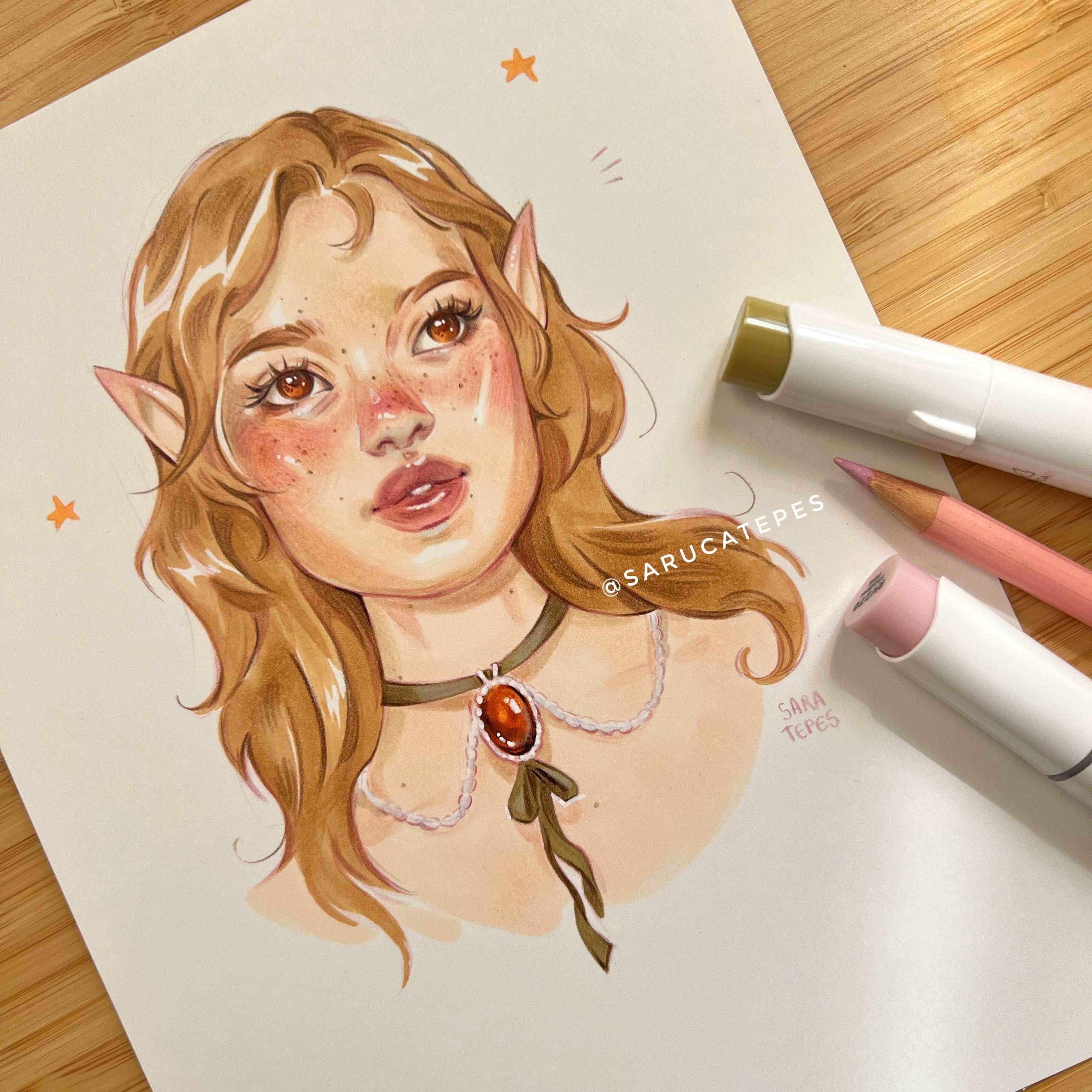 Inktober Drawing- Amber – Sara Tepes