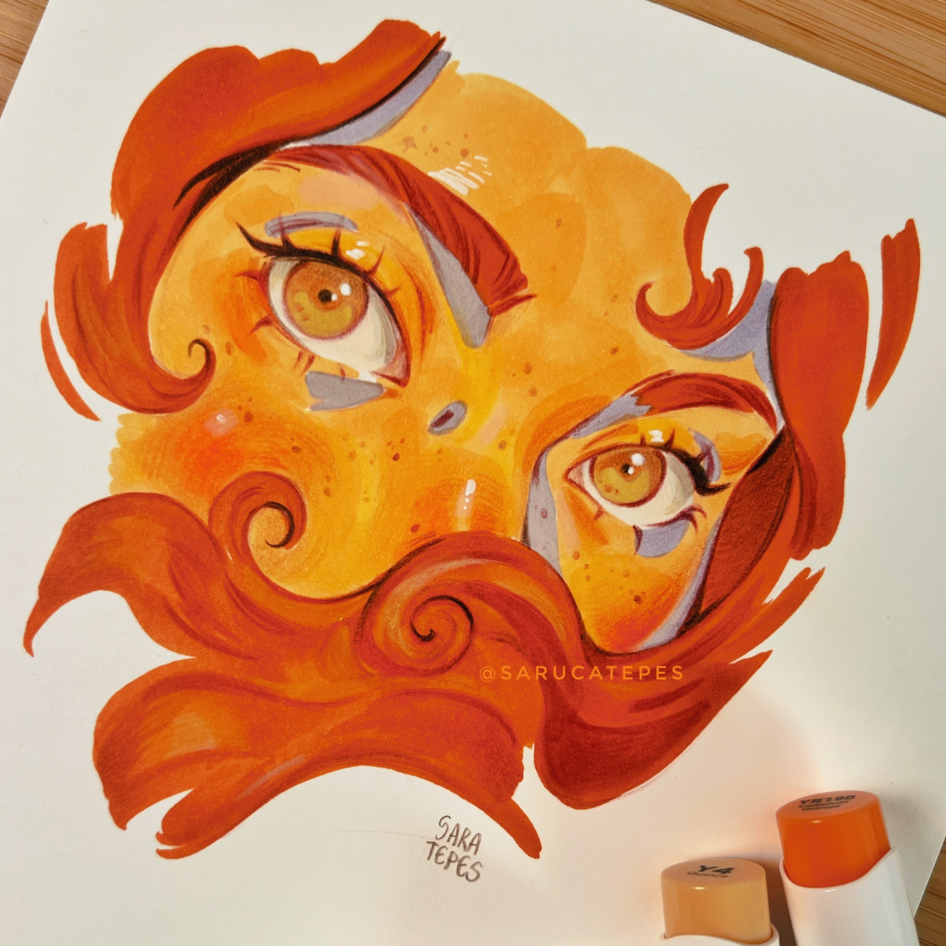 Inktober Drawing- Golden Hour – Sara Tepes